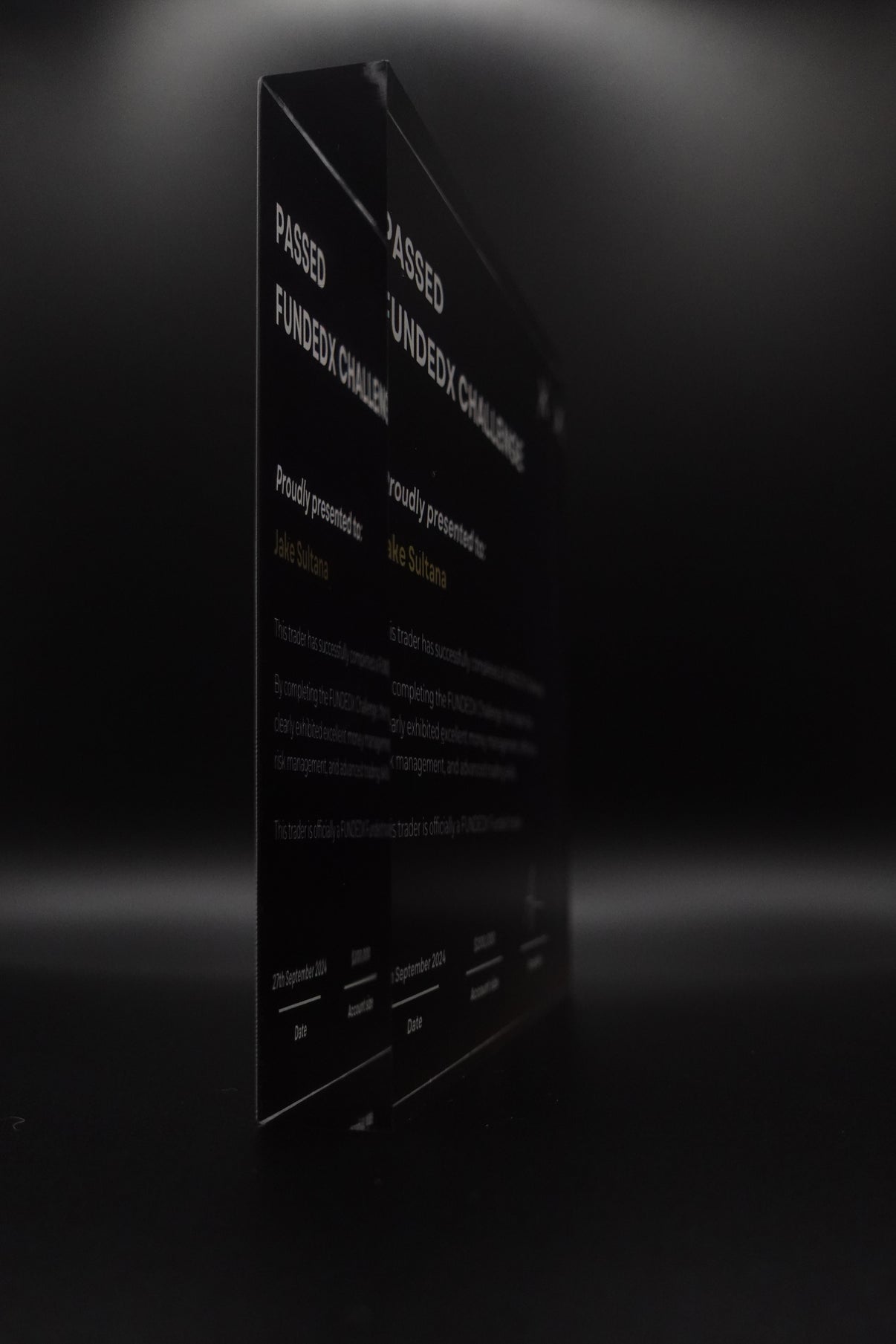 Verified Trader™ | Trading Certificate Plaques