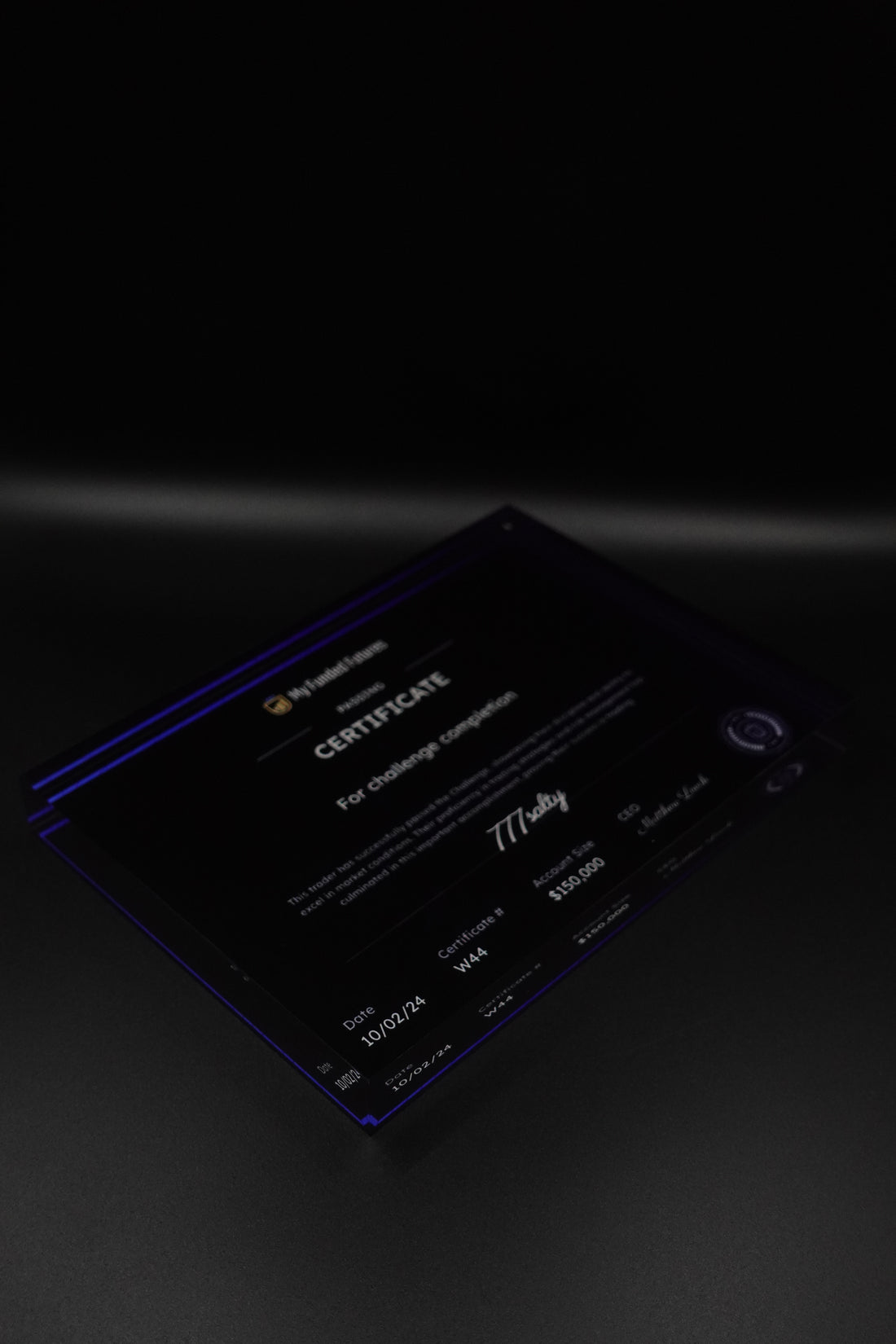 Verified Trader™ | Trading Certificate Plaques