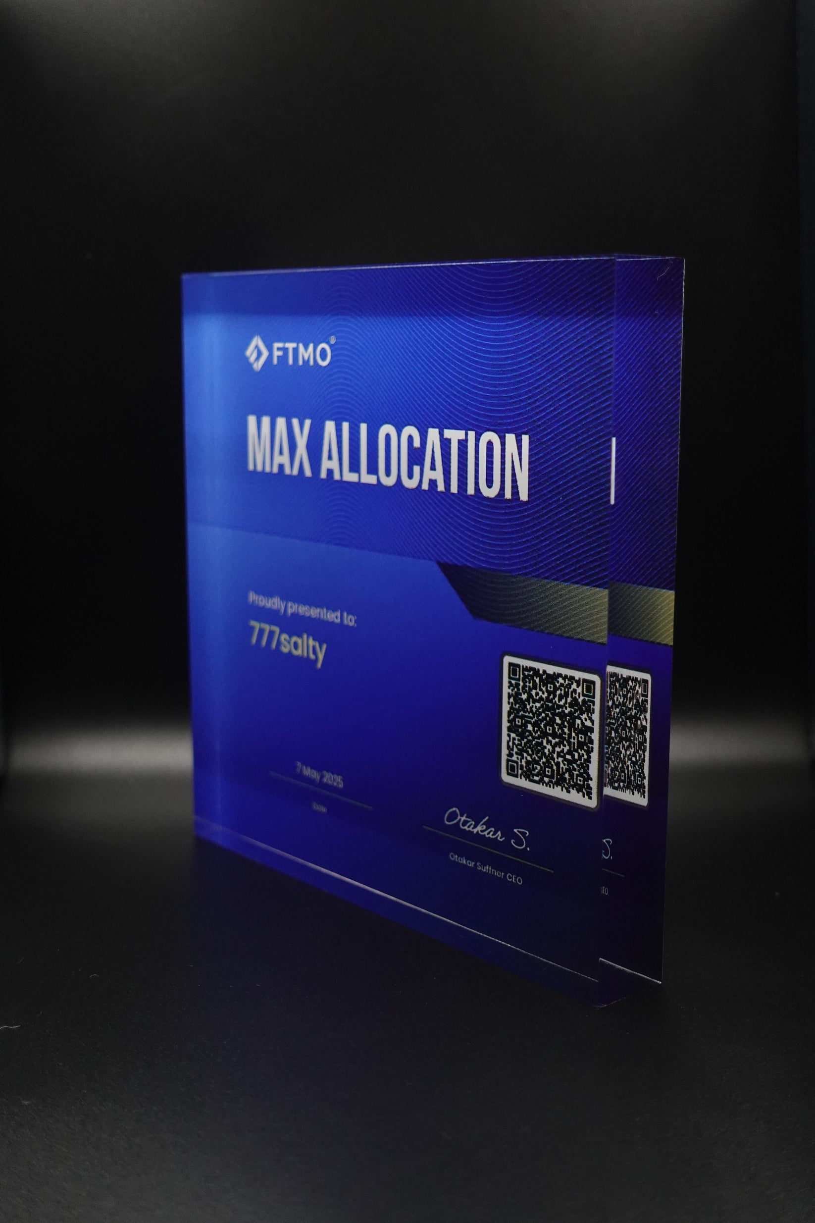 Verified Trader™ | Trading Certificate Plaques