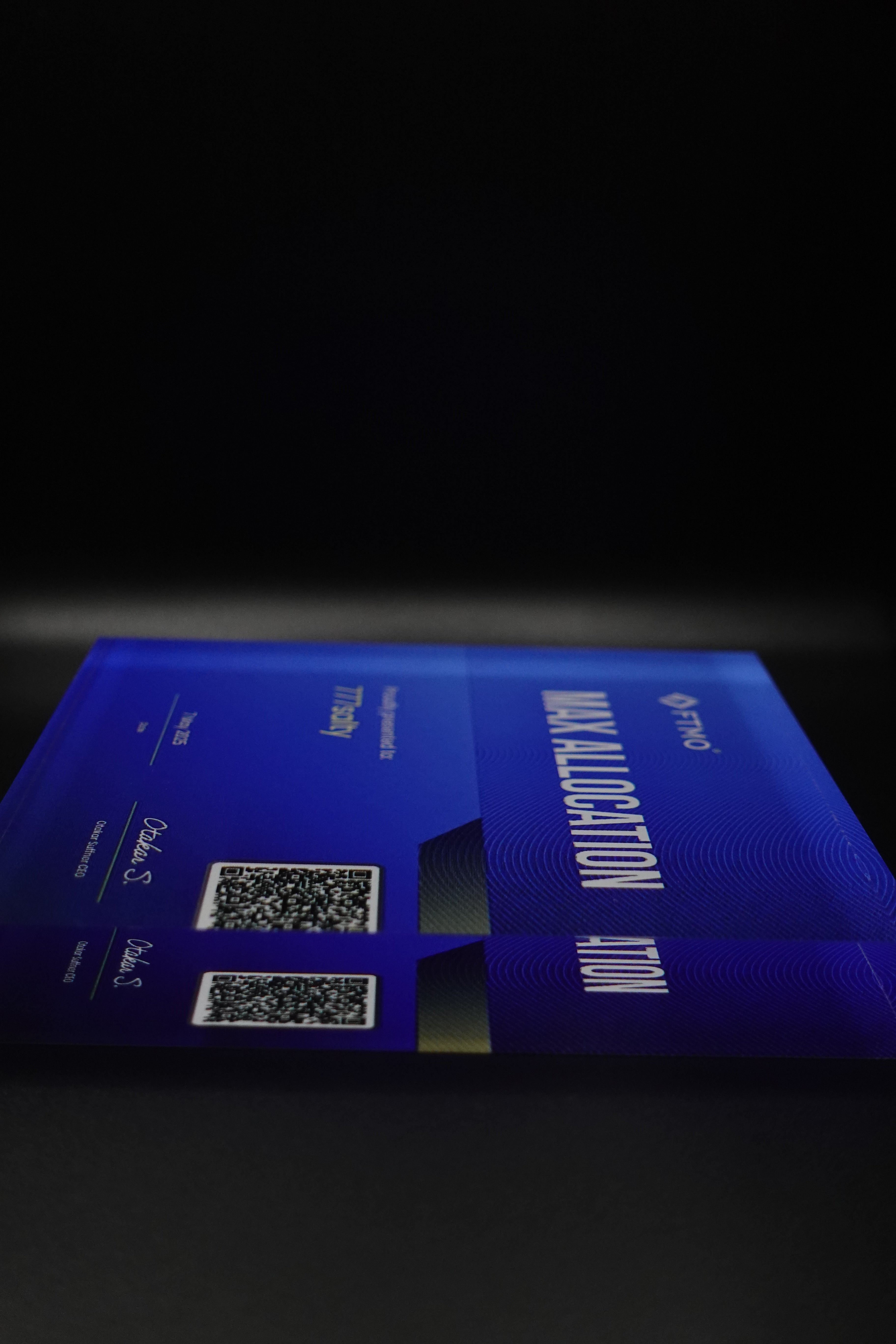 Verified Trader™ | Trading Certificate Plaques