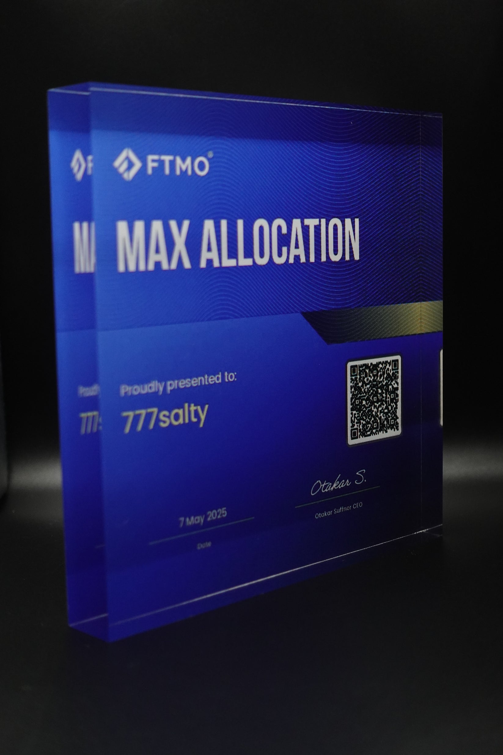 Verified Trader™ | Trading Certificate Plaques