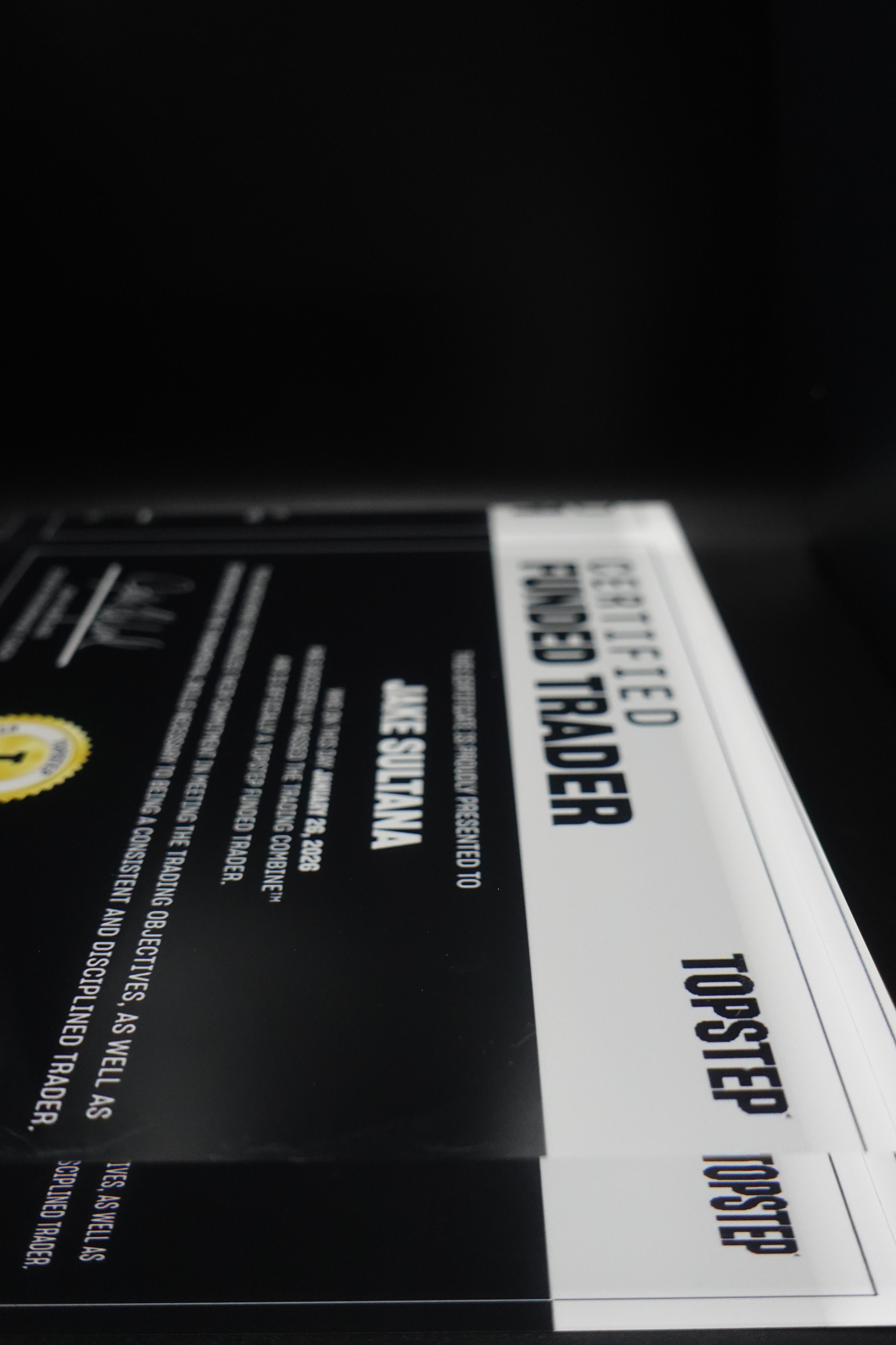 Verified Trader™ | Trading Certificate Plaques