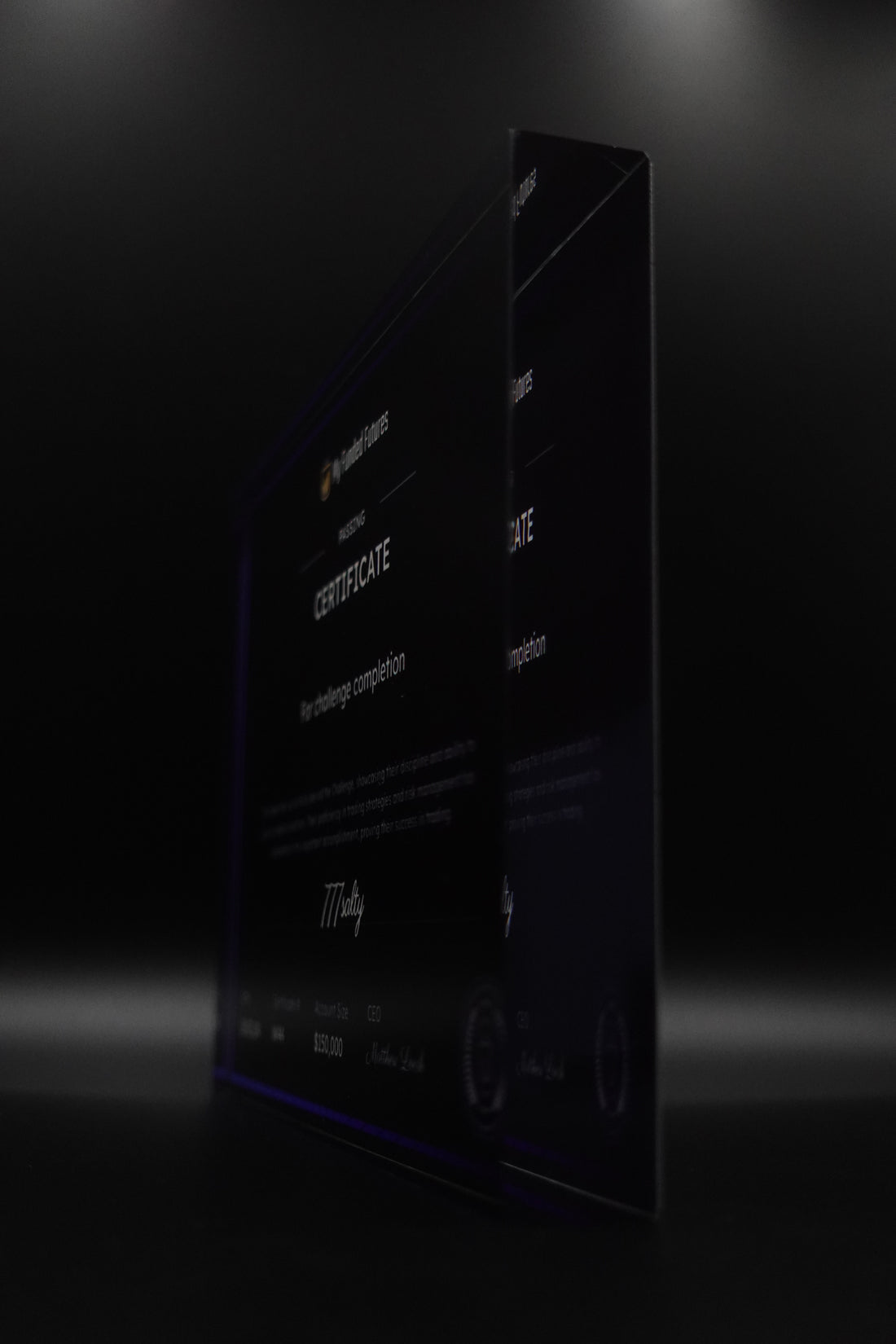 Verified Trader™ | Trading Certificate Plaques